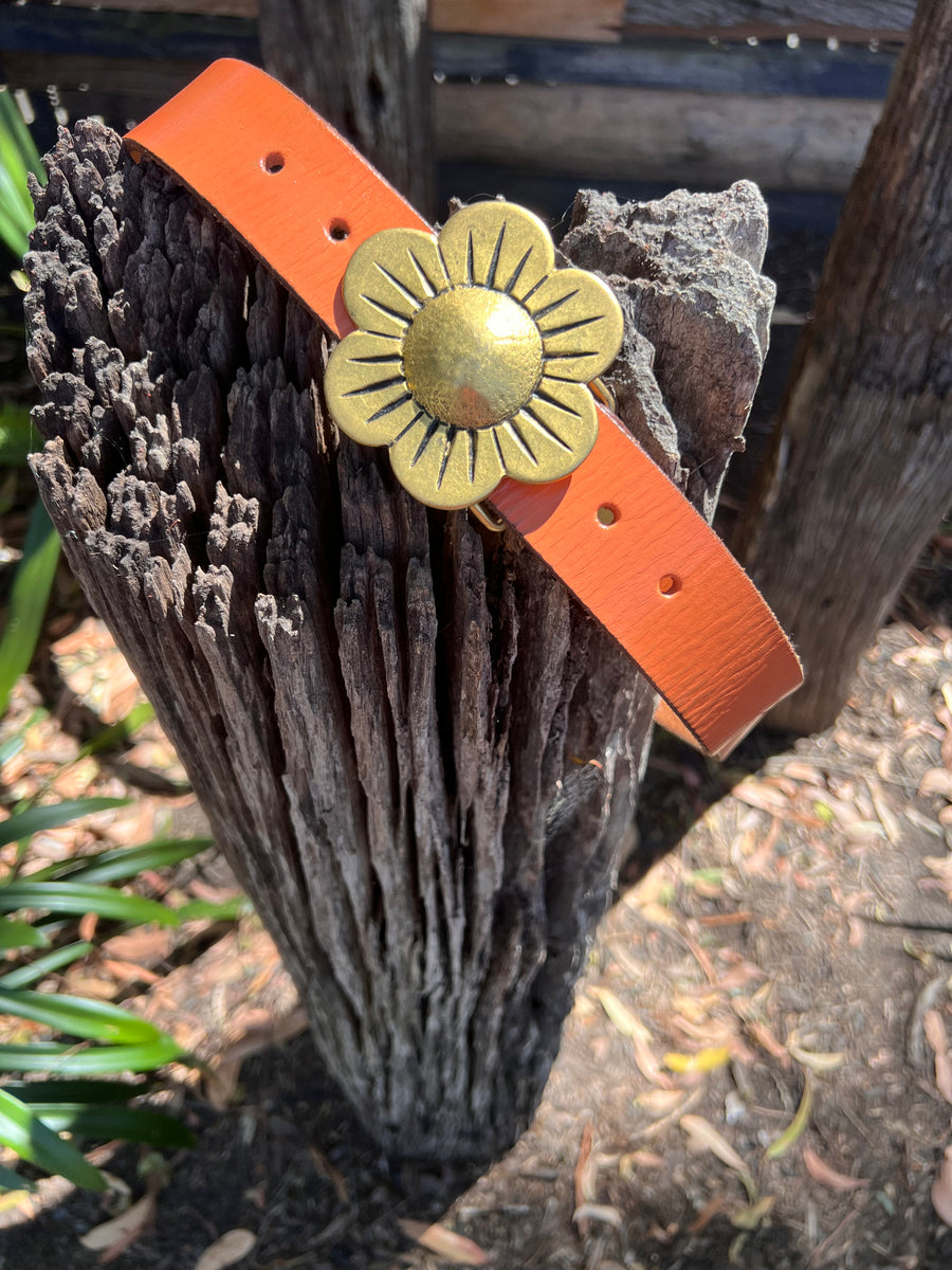 Boho Daisy Flower Handmade Buckle with or without Belt – Daffi Leather ...