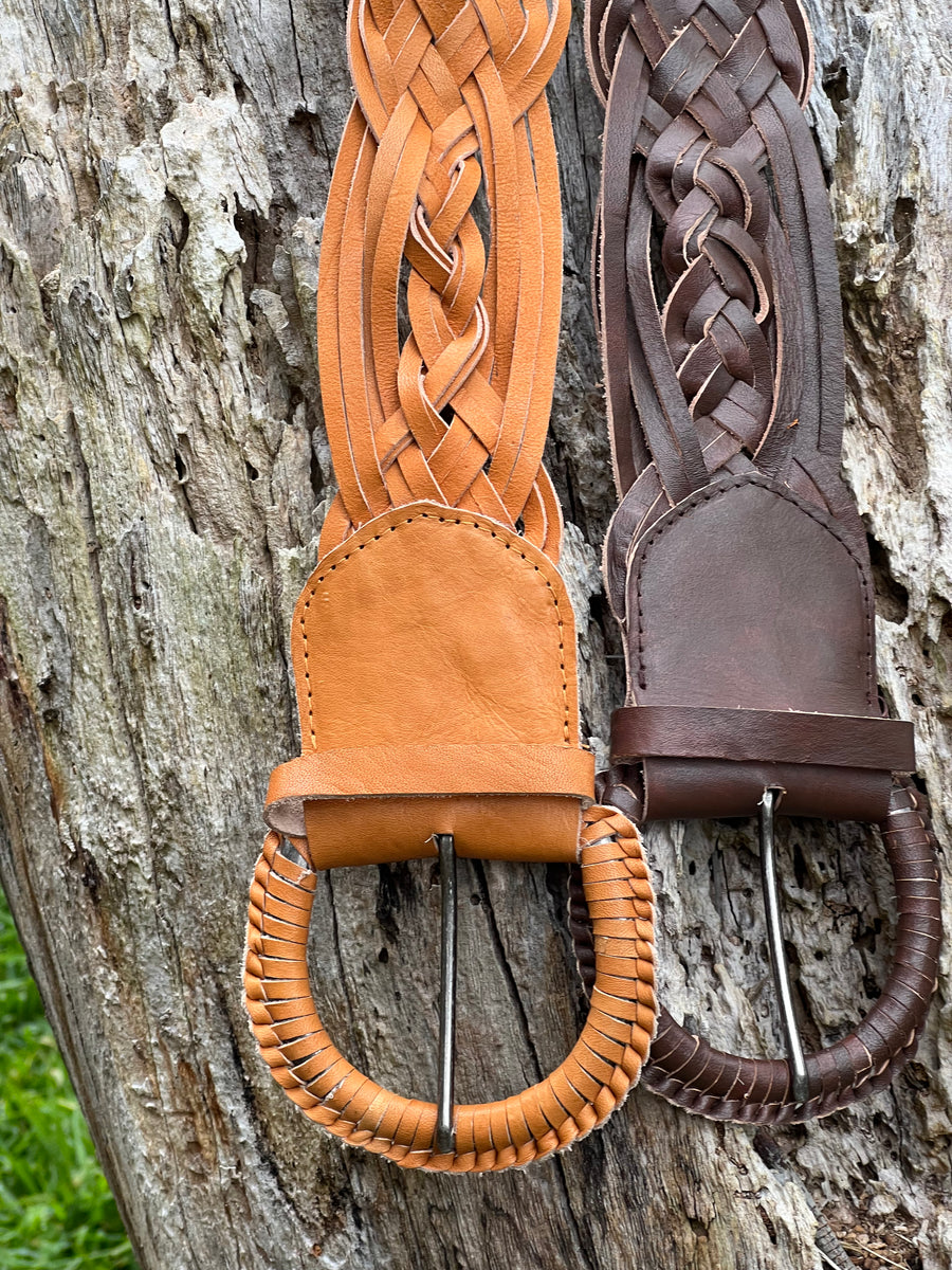Wide Braided Belts – Daffi Leather Studio